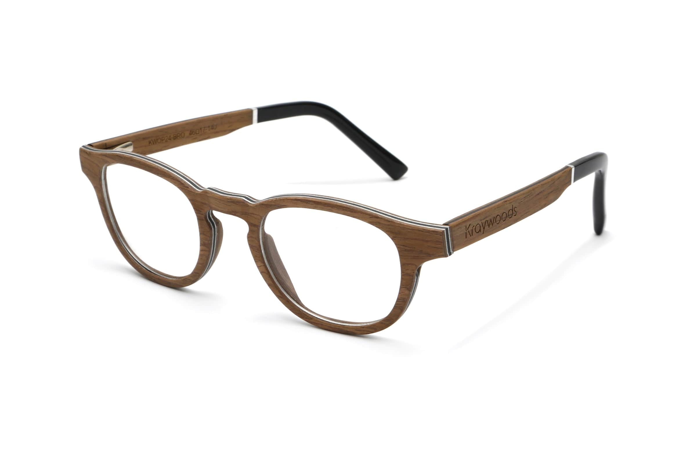 Harmony Brown Eyeglasses | Rounded Square Wood Glasses | Kraywoods