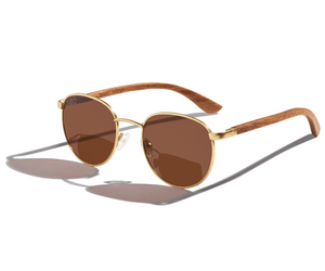 Austin Gold Sunglasses | Round Gold Metal Sunglasses | Kraywoods