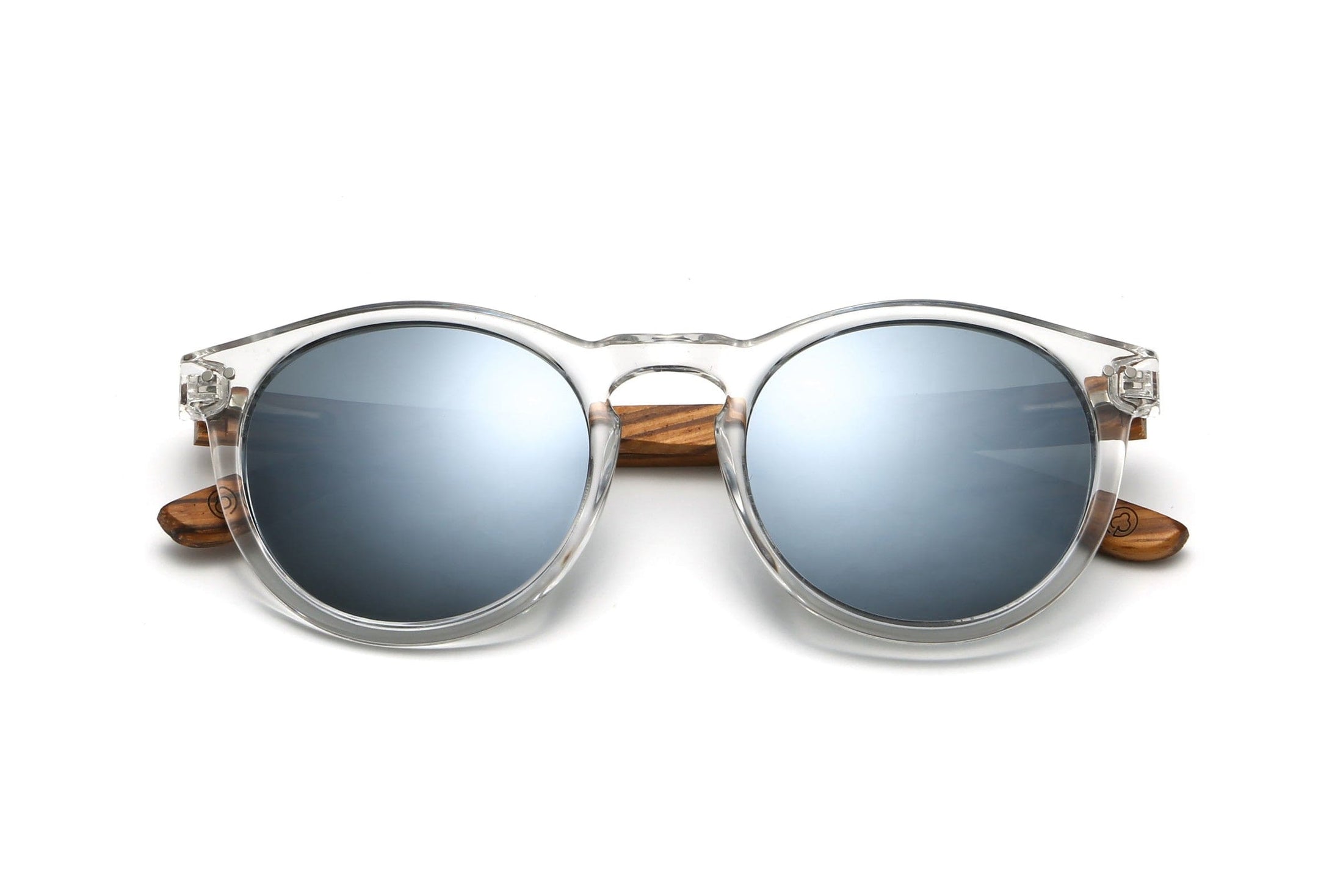 Groove Sunglasses | Round Clear Frame Reflective Sunglasses | Kraywoods